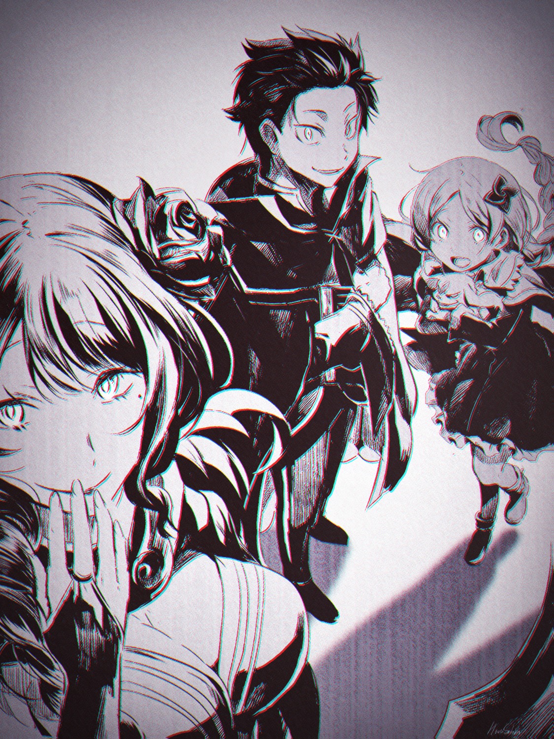 Harusabin Re Zero Kara Hajimeru Isekai Seikatsu Elsa Granhiert Natsuki Subaru Cleavage Dress